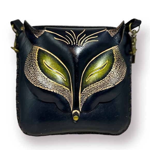 Butterfly Dsigns | Bags | Genuine Leather Handmade Fox Waist Belt Bag ...